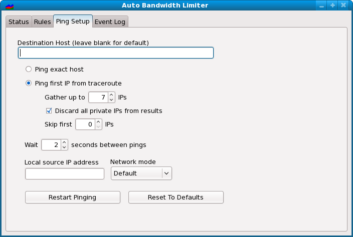 Automatic Bandwidth Limiter - Tixati